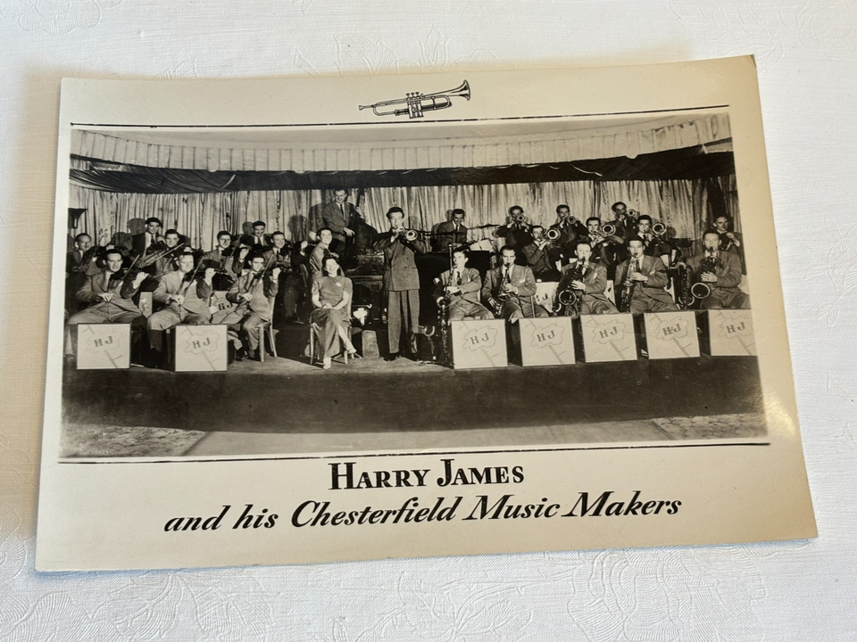 2 Vtg Harry James Chesterfield Music Makers Signed Photograph Autograph ...