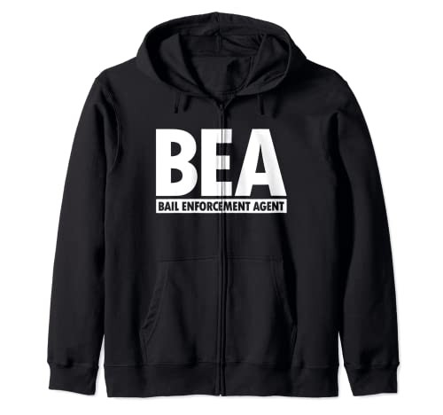 BEA Bail Enforcement Agent Bounty Hunter Uniform White Zip Hoodiefrom ...