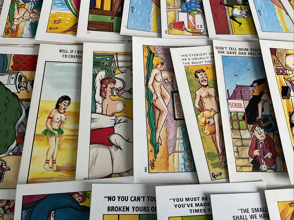 NICE COLLECTION OF 45 x COMIC HUMOUR POSTCARDS. ALL MODERN L.C. CARDS ...