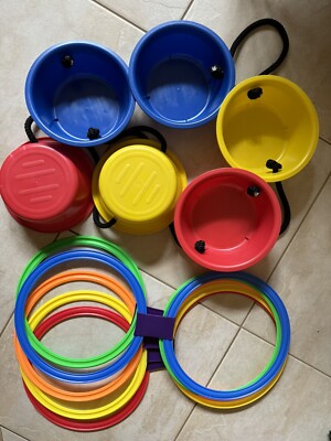 Kids Fitness Backyard Obstacle Course Set with Rings And Rope Bowls | eBay