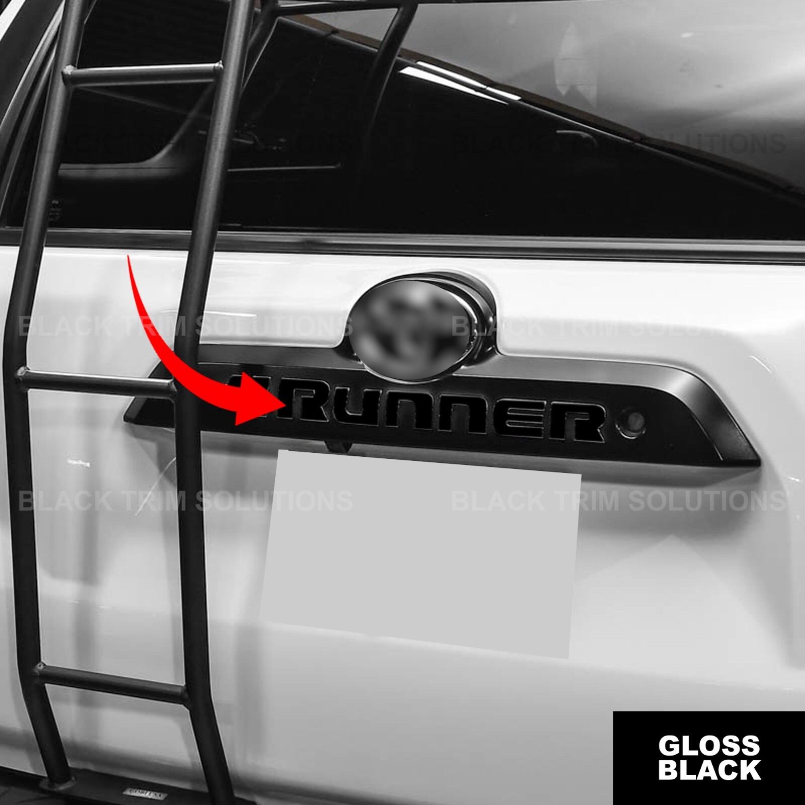 Gloss Black Rear Tail Gate DECALS Overlay on Emblem For Toyota 4Runner ...