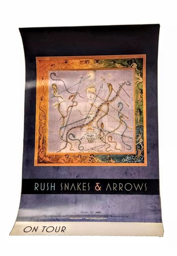 RUSH Snakes & Arrows double sided Poster, Concert Tour Promo, Anthem ...