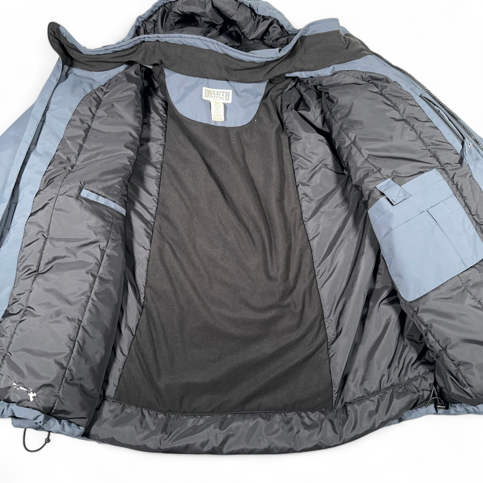 Duluth Trading Jacket Adult 3XL Gray Parka Coat Whaleback Waterproof ...