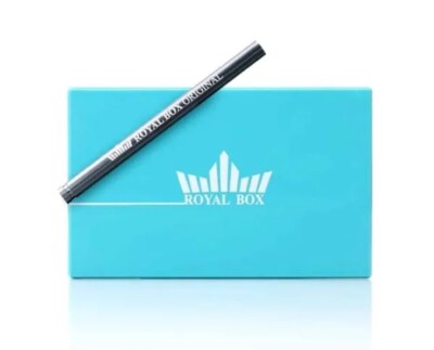 Original Royal Box Blue 8 Slot Snuff Box w/ Built In 3” Metal Straw ...