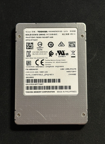 TOSHIBA 512GB SSD 2.5" 6Gb/s SATA Solid State Drive | eBay
