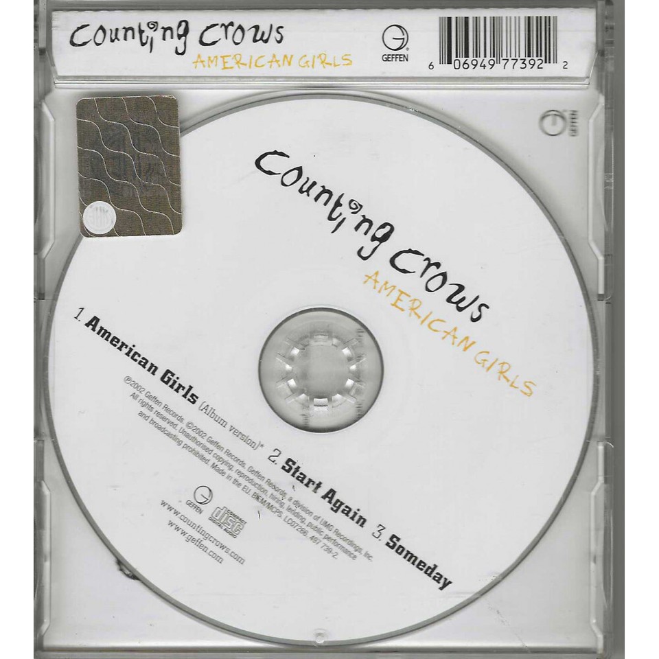 Counting Crows CD 'S Single American Girls/Geffen Records – 4977392 New ...