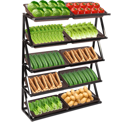 Fruit And Vegetable Displays A Fruit And Vegetable Stand With Baskets