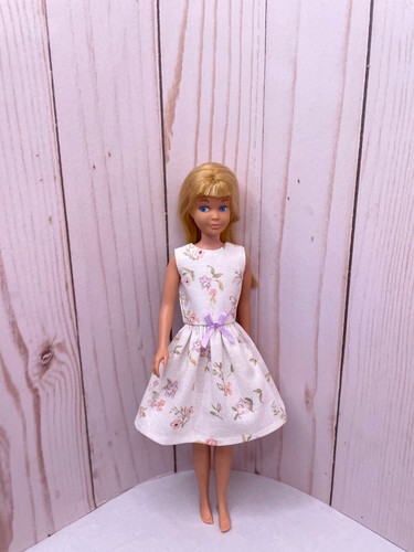 Handmade Doll Clothes fits Vintage SKIPPER White Floral Dress NO DOLL ...