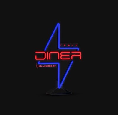 Tesla Diner Light Up Sign SEALED UNOPENED Exclusive IN HAND Elon ...