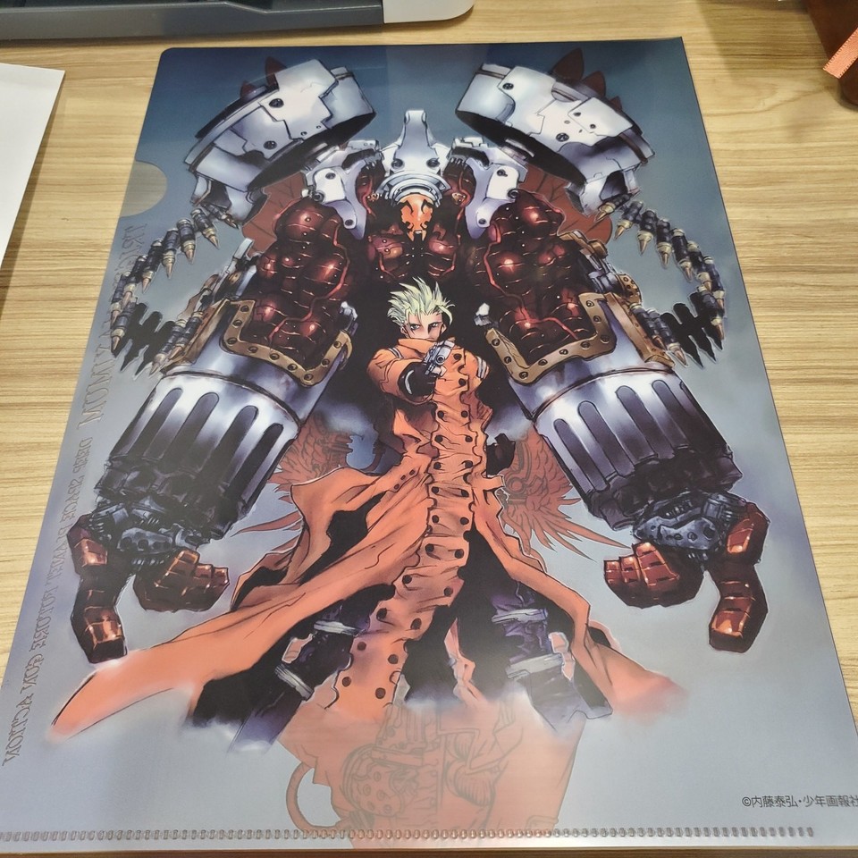 Trigun Double Sided Clear File Vash The Stampede Vash With Wings | eBay