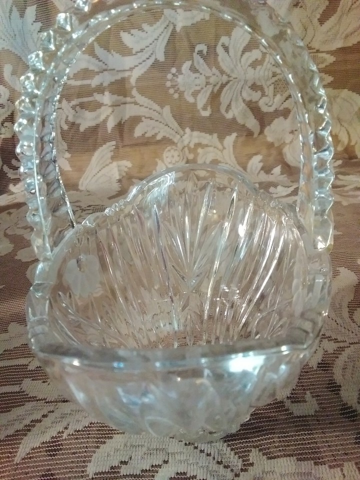 Vintage Princess House 7" Crystal Flower Basket | eBay
