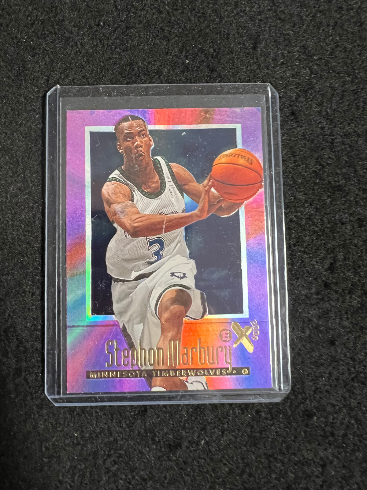 1997 Skybox EX 2000 Basketball Purple Stephon Marbury #42 Minnesota ...