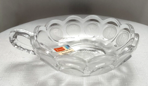 Vintage 1970's Fostoria Coin Nappy Clear Glass With Original Label | eBay