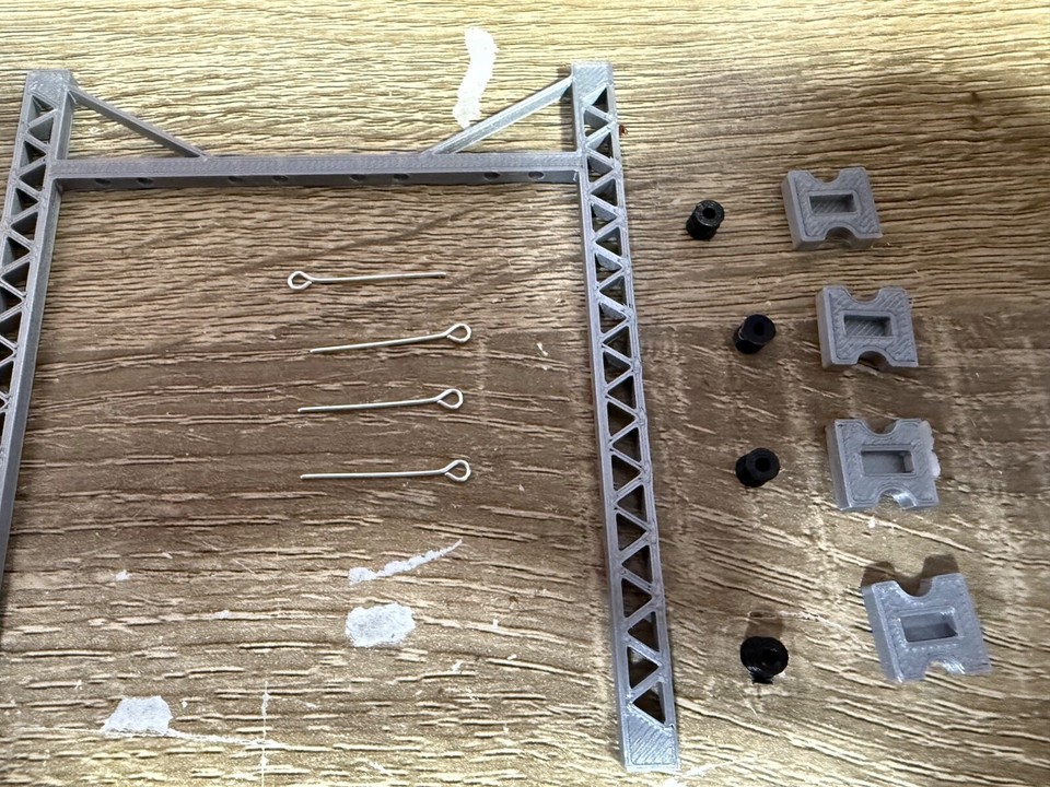 HO Scale Catenary Pole Double Overhead Power Line Holder for Model ...