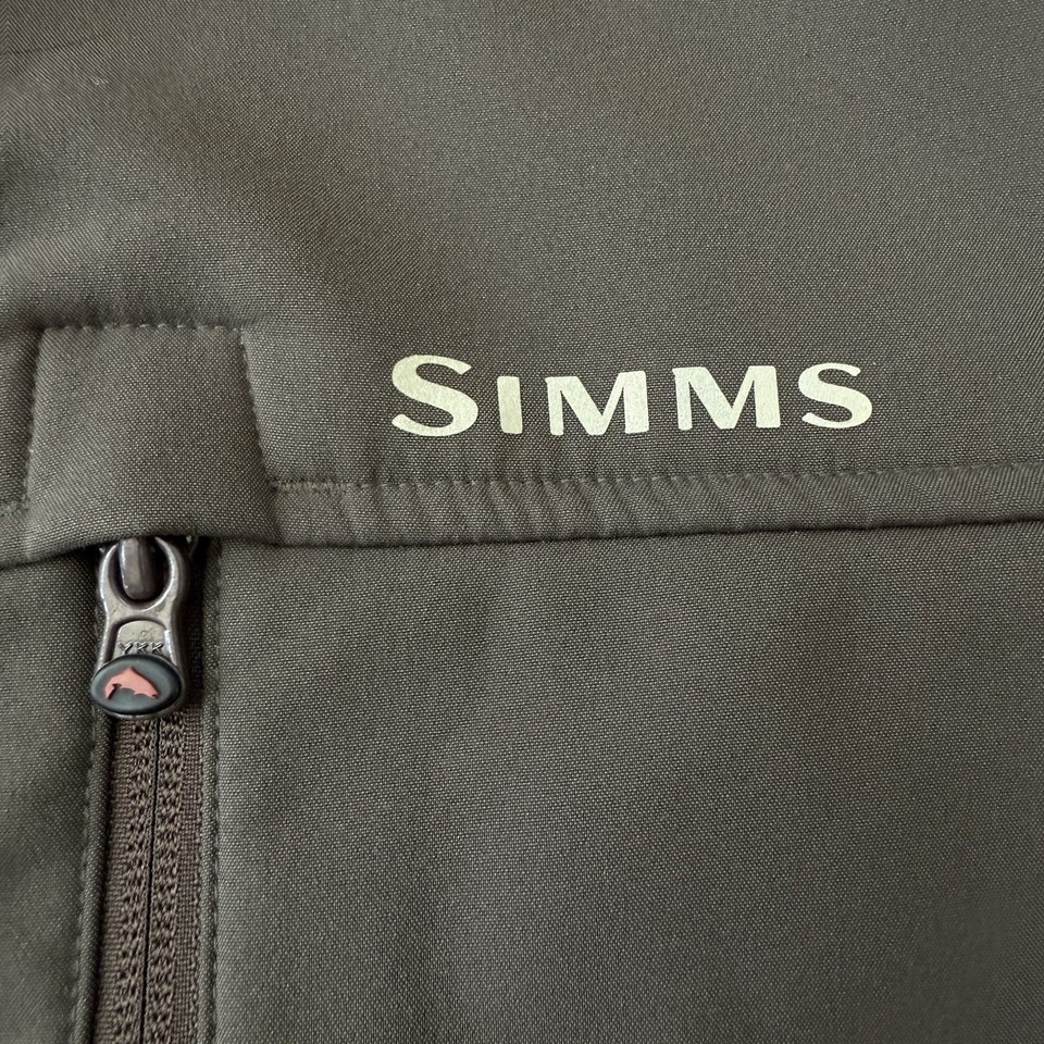 Simms Fishing Jacket Guide Series Mens Size Large L Soft Shell Brown ...