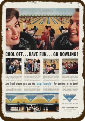 1959 AMF Magic Triangle Bowling Alley Vintage-Look DECORATIVE REPLICA ...