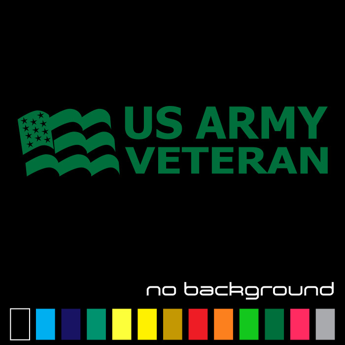 US Army Veteran Sticker Vinyl Decal - USA Retired Military Soldier Car ...