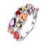 18k White Gold Plated Multi-Color Austrian Crystal Ring Top Quality ...