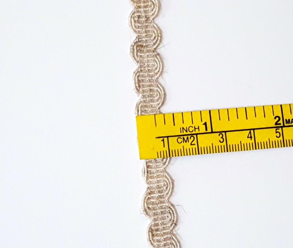 3/8" 1cm Taupe Grayish Brown Lt Brown Cotton Blend Jute Bobbin Ric Rac ...