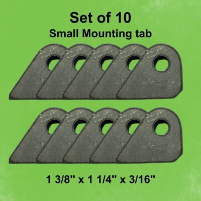 Weld on Tabs -Set of 10 Steel Tabs, RZR, Rock Crawler, Light Mounts ...