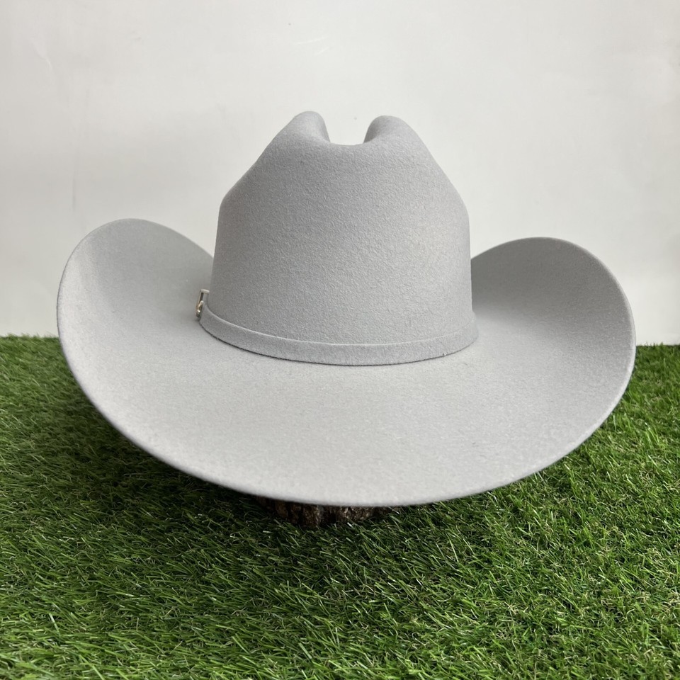 Men Grey 100X Felt Western Cowboy Hat / Tejana Vaquera para Caballero ...
