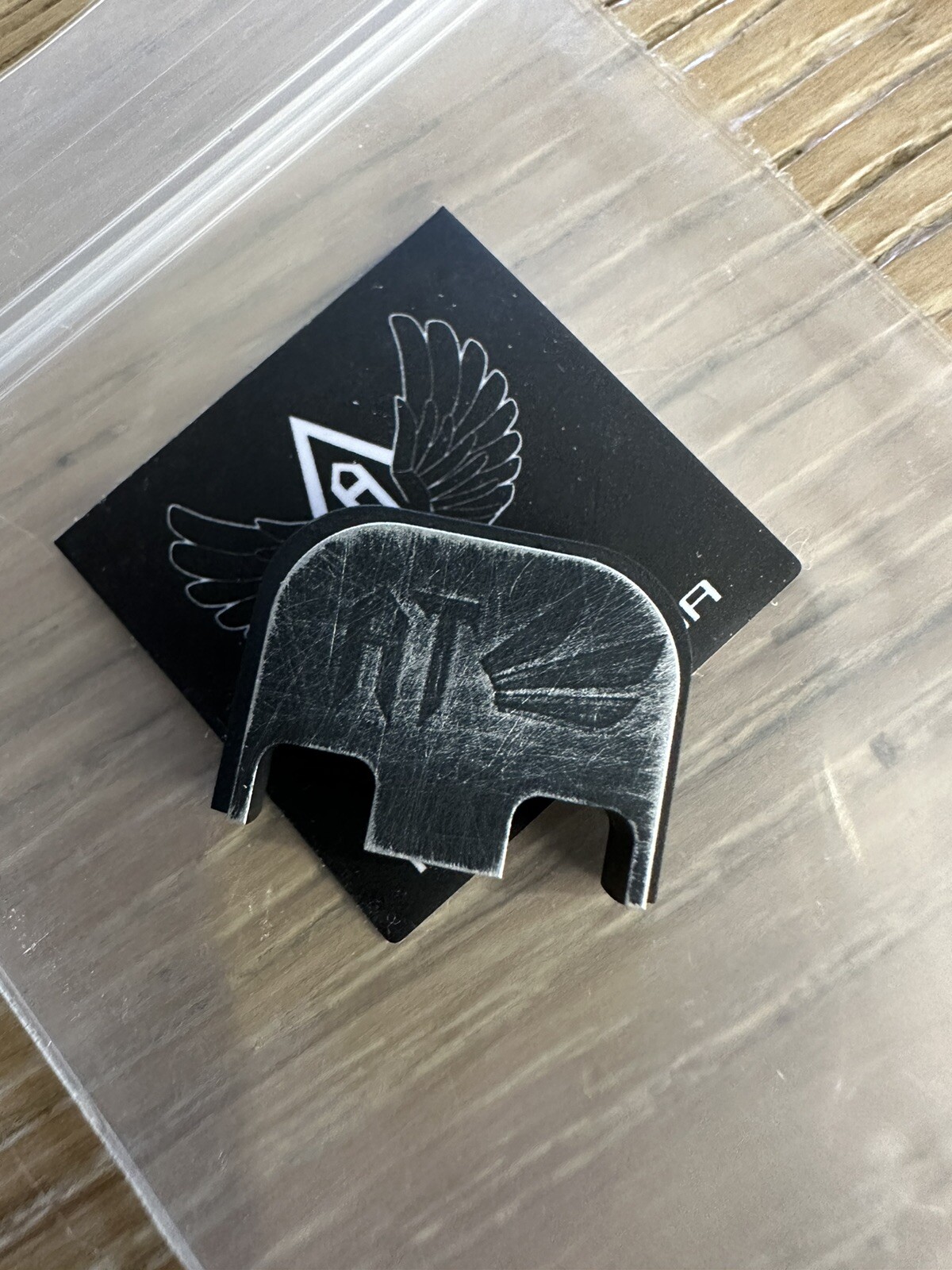 Custom Distressed Cerakote Slide Back Plate for Glock 19, 17-41, 45, 26 ...