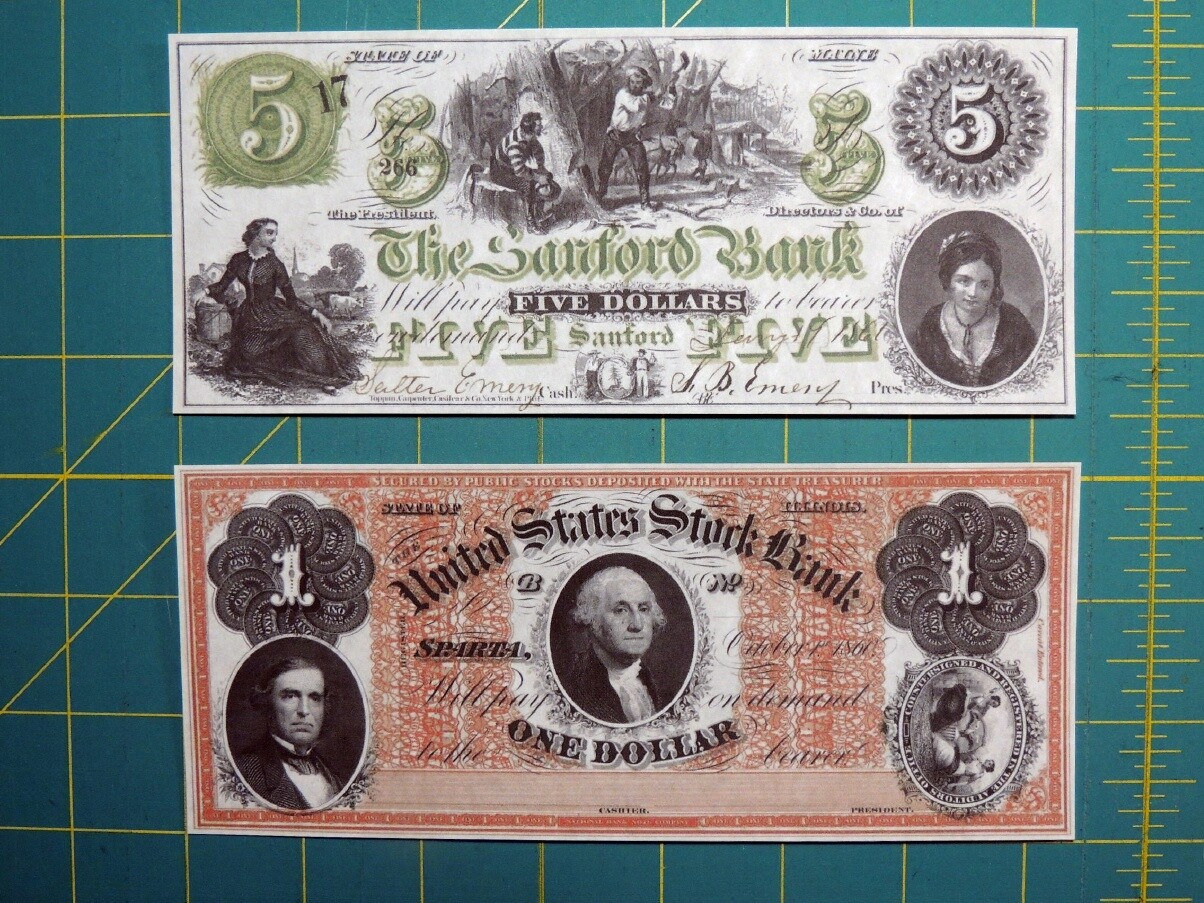 Reproduction Obsolete Bank Notes: Civil War Era 6 Various Union States ...