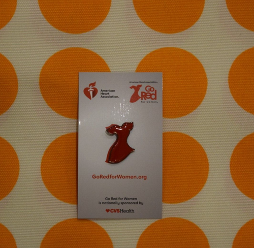 *Lot of 25* American Heart Association AHA Red Dress Enamel Pin Go Red ...