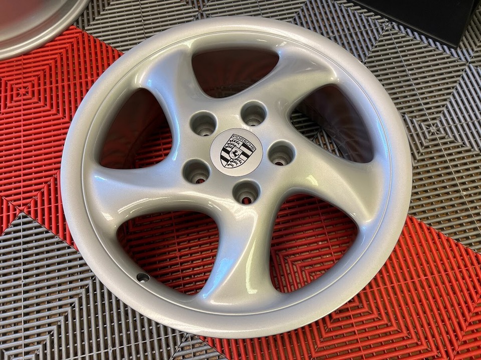 OEM 18" Porsche 993 996 911 Turbo Twist Wheels Rims Narrow Body Silver ...