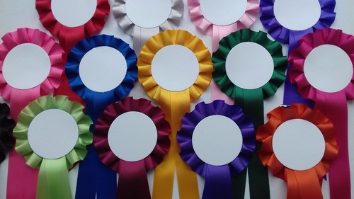 Plain-Blank rosettes, 5 rosettes per pack, lots of rosette colours to ...