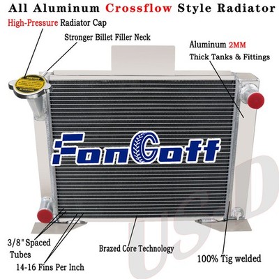 3 Row Aluminum Radiator For 1982-1994 1993 1992 Ford Ranger V8 Engine ...