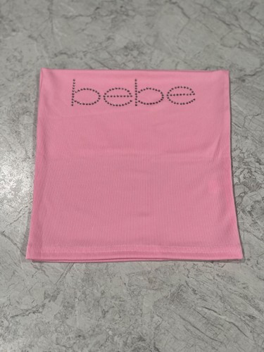 BEBE Y2K Pink Rhinestone bebe Tube Top Super Cute & 2000s Girls ...