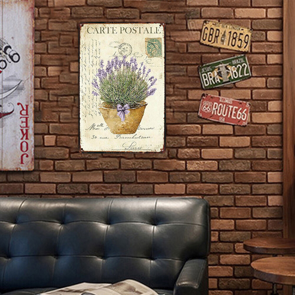 Peppermint Metal Tin Sign Vintage Poster Wall Plaque for Living Room ...