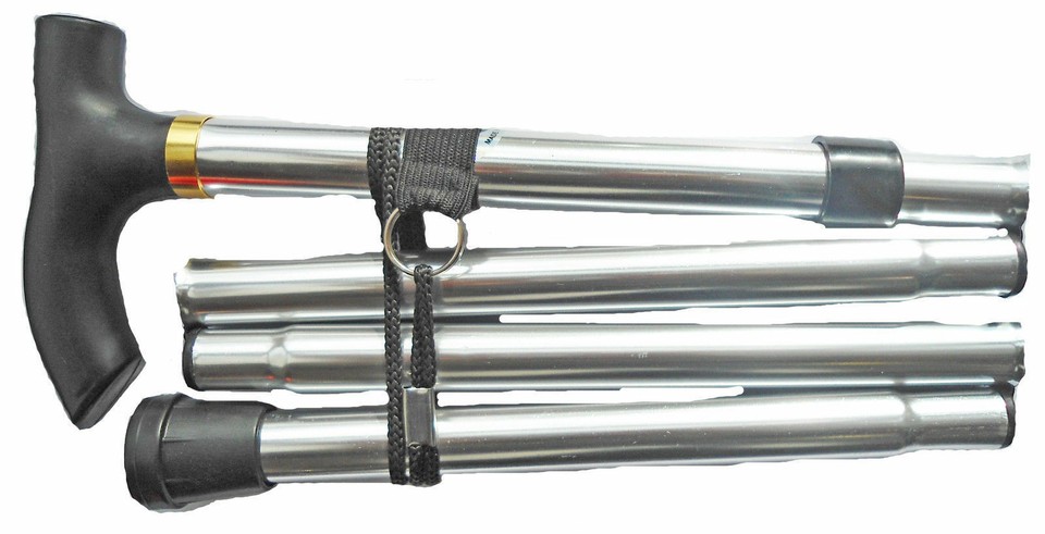 Walking Stick Easy Fold Adjustable Cane Lightweight Mobility ...