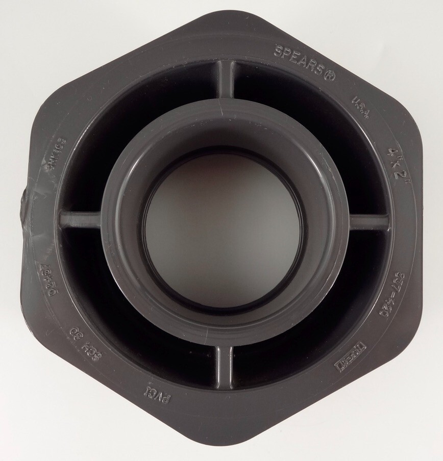 Spears 837-420, 4" x 2" PVC Schedule 80 Reducer Bushing (SPG x S), NEW ...