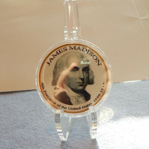 James Madison 4th President of the United States Picture Coin over Gold ...