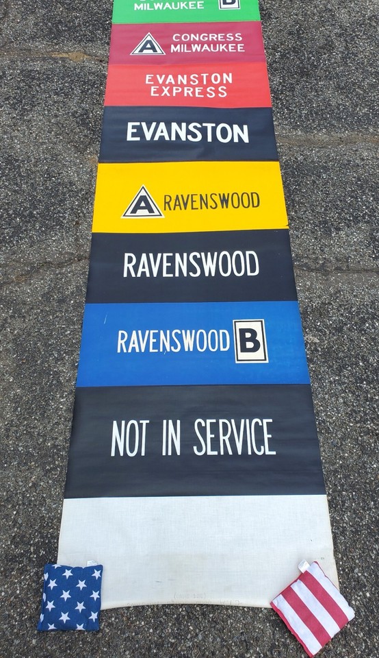 CTA CHICAGO TRANSIT AUTHORITY SUBWAY ROLL SIGN FROM 4000 SERIES CAR ...