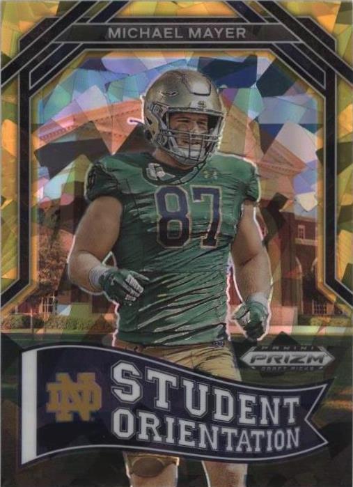 2023 Panini Prizm Draft Picks - Student Orientation Michael Mayer #SO-17 Gold Ice Prizm (RC) for ...