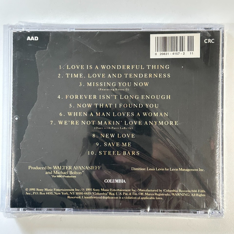 Michael Bolton - Time Love & Tenderness CD New Factory Sealed 1991 CRC ...