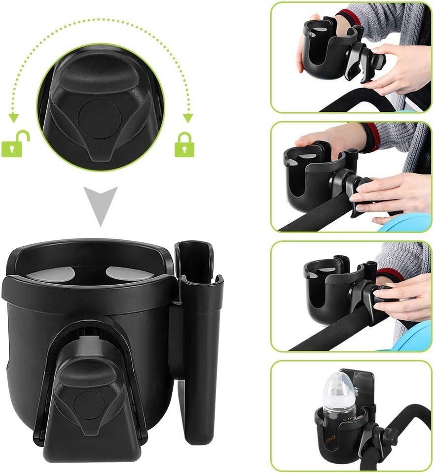 2-In-1 Walker Cup Holder with Phone Holder, Wheelchair Cup Holder ...
