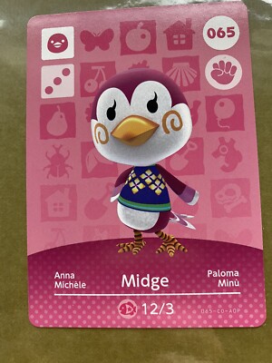 065 MIDGE Animal Crossing Amiibo Card #065 Authentic ACNH | eBay