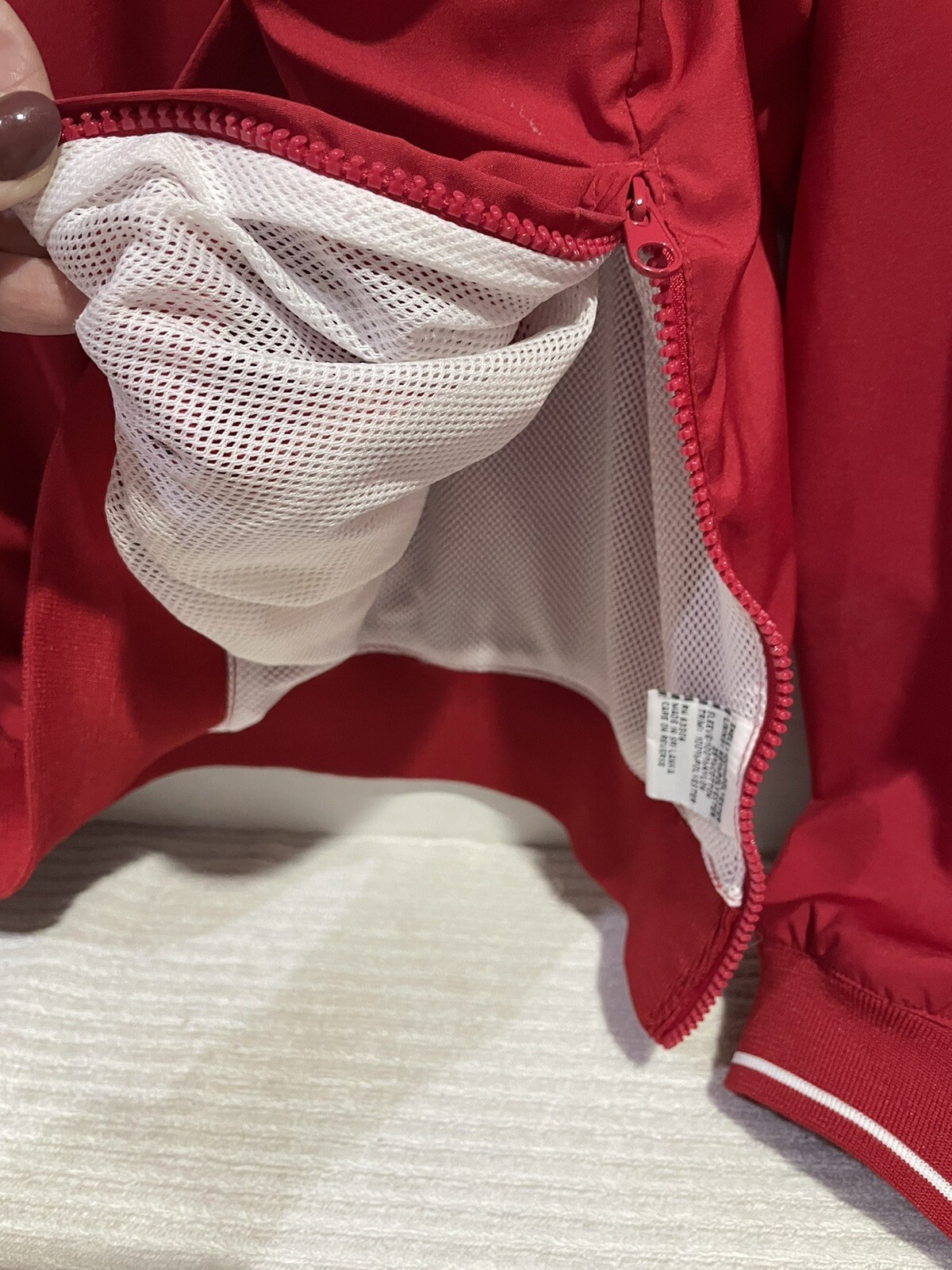Wilson Mens Windbreaker Red Pullover V Neck Jacket Size XL | eBay