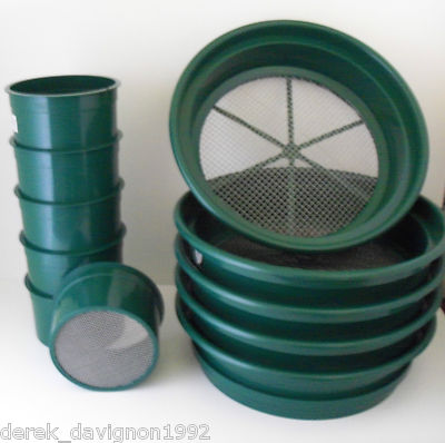 11pc MINI/ LARGE CLASSIFIER SIFTING PAN SET FOR YOUR GOLD PAN PANNING ...