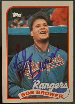 Bob Brower Autographed 1989 Topps Texas Rangers Baseball Card #754 | eBay