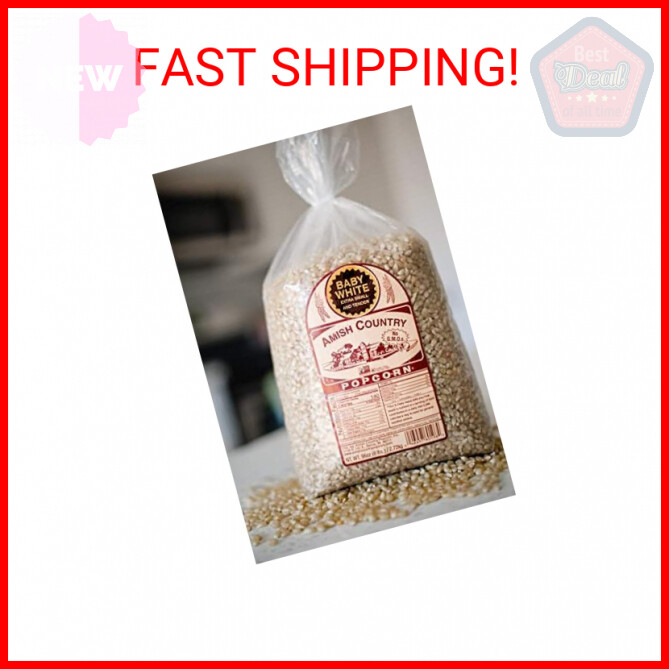 Amish Country Popcorn - Baby White (6 Pound Bag) - Small & Tender ...