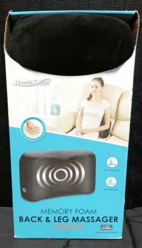 Health Touch Memory Foam Back and Leg Massager Vibration | eBay