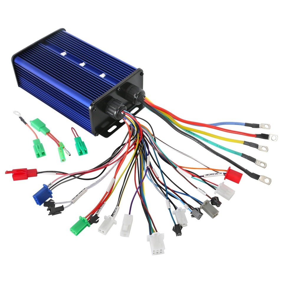 48V 60V 72V 3000W Brushless Motor Controller 60A For Electric Bike ATV ...