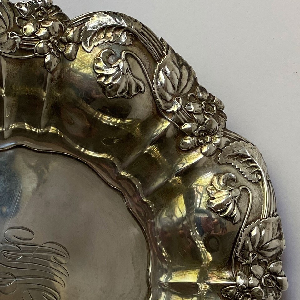 1908 Antique American Whiting Art Nouveau Sterling Silver Repousse ...