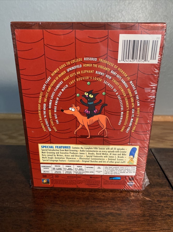 The Simpsons Season 5 Complete Fifth DVD 2009 4-Disc Collectors Edition ...