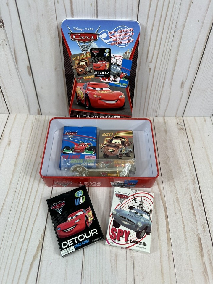 Disney Pixar CARS 2 Card Games in Tin 4 Different Games with 4 Decks | eBay